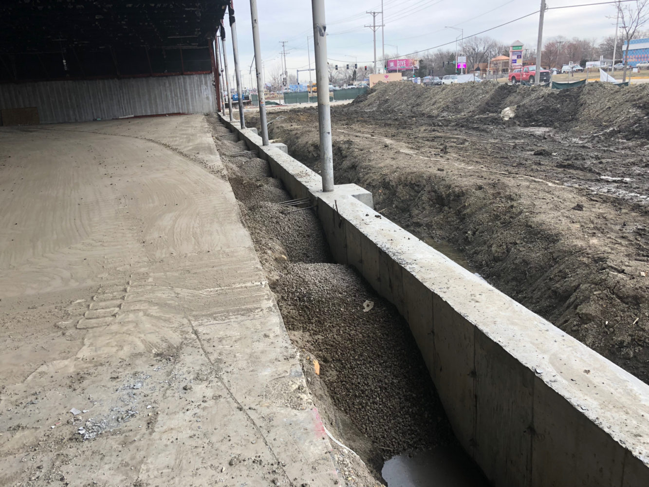 The forms have been removed and the grade beam is starting to cure in ...